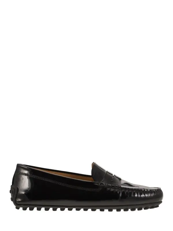 TOD'S City Gommino Moccasins In Glossy Leather - Black