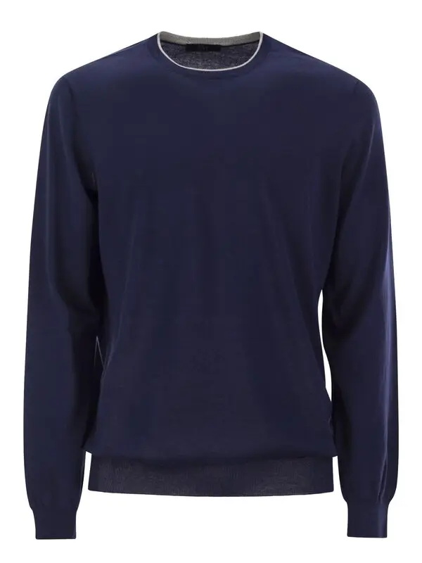 FAY Cotton Crew-neck Jumper - Multicolor