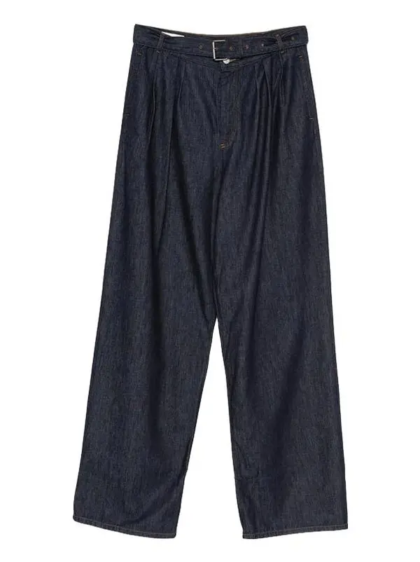 Dries Van Noten Indigo Belted Wide-leg Denim Jeans - Blue