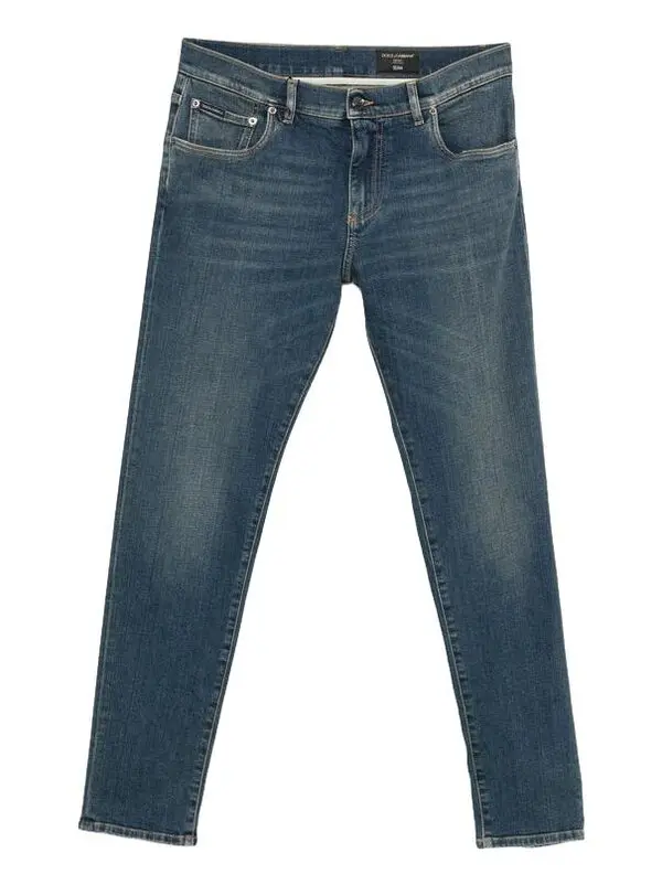 Dolce & Gabbana Tapered Fit Denim Jeans - Blue