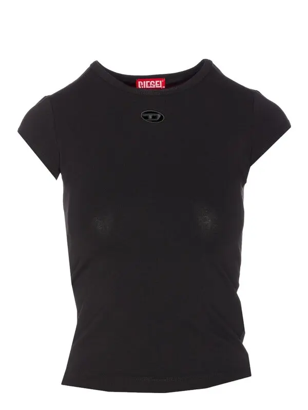 DIESEL® Cotton Blend Crewneck T-shirt - Black