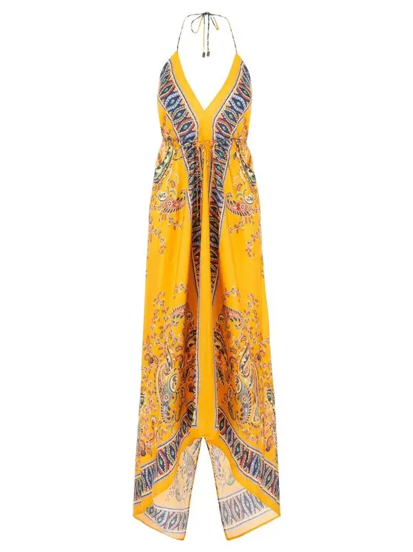 Etro Printed Halterneck Jumpsuit - Multicolor