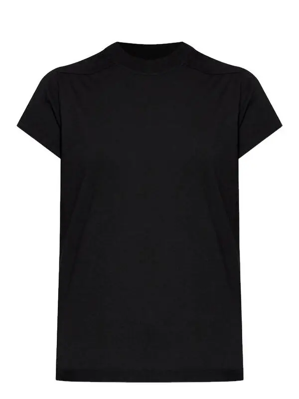 Rick Owens Cotton T-shirt With Shoulder Panels - Black