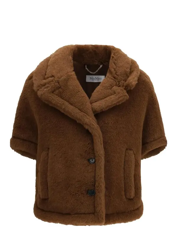 Max Mara Corvino4 Cape Jacket In Alpaca Blend - Brown