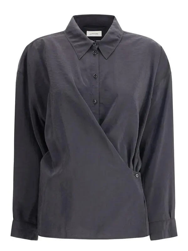 LEMAIRE Draped Shirt - Black