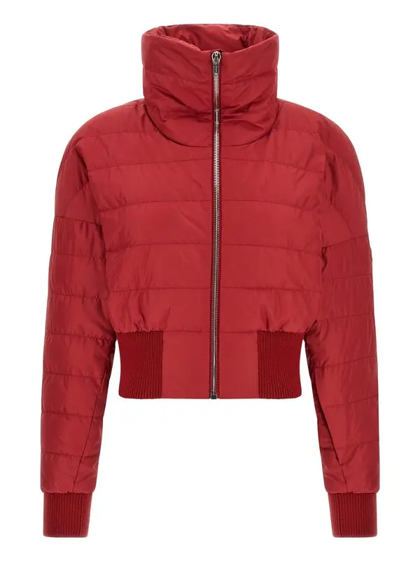 Rick Owens Moncler Cropped Down Jacket - Red