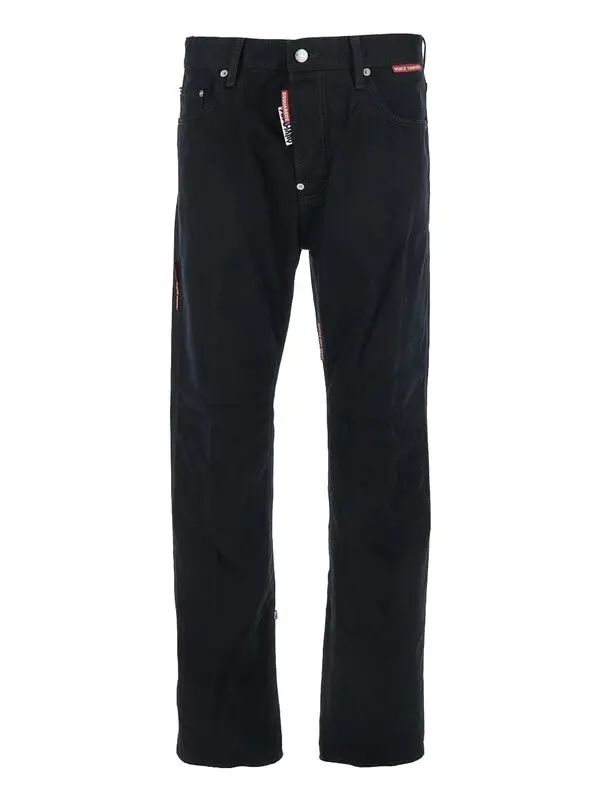 Dsquared2 X Magliano Black Denim Jeans With Belt Loops - Multicolor