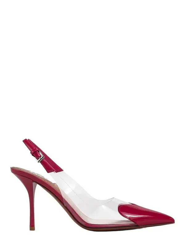 Alaïa Le Coeur Slingbacks In Patent Calfskin - Red