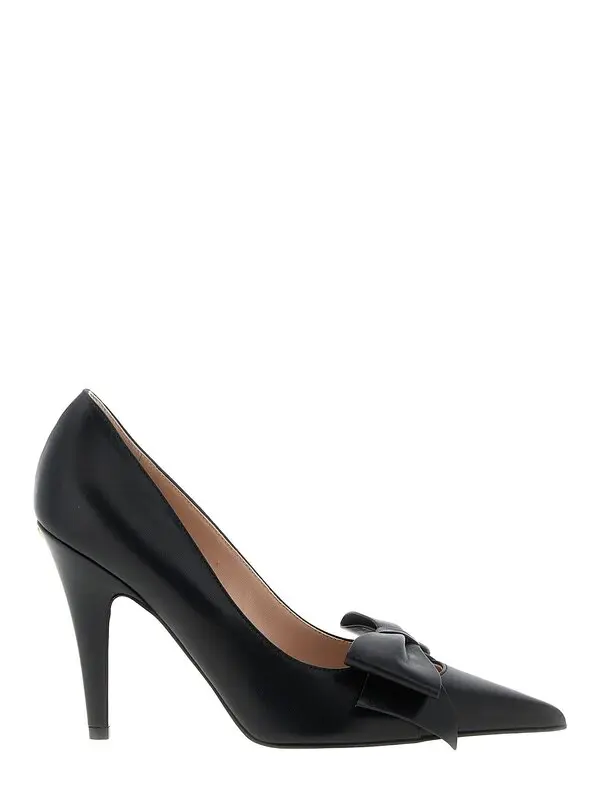 Valentino Garavani Bow Detail Leather Pumps - Black