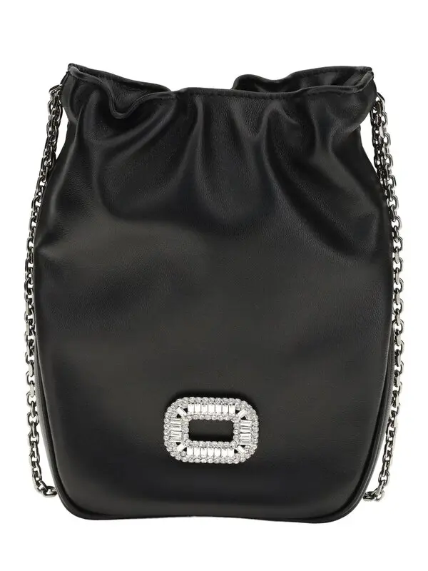ROGER VIVIER Nano Pilgrim Bucket Bag - Black