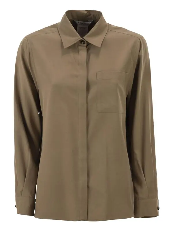 Max Mara Silk Canvas Shirt - Multicolor