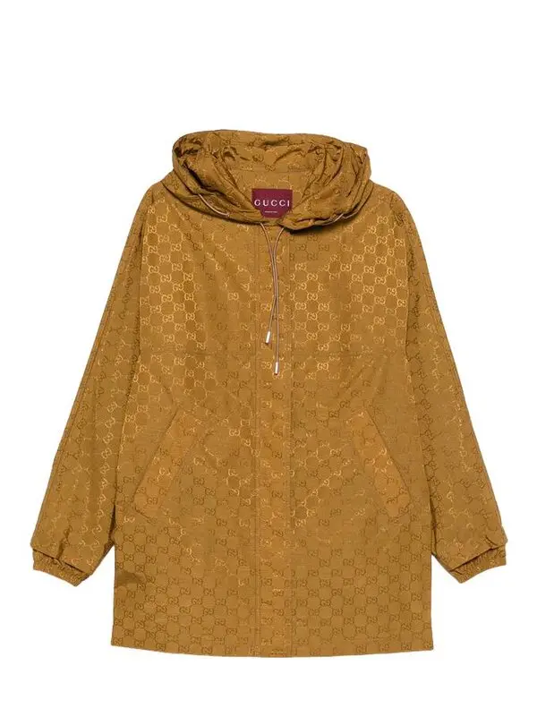 Gucci Monogram Hooded Jacket - Cream