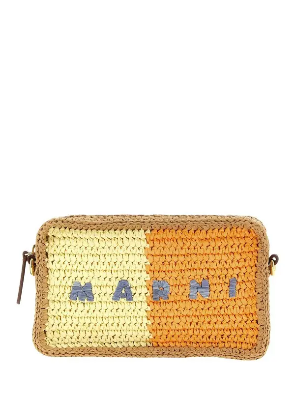 Marni Seaside Raffia Camera Bag - Multicolor