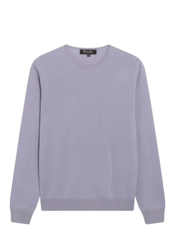 Loro Piana Sergio Cashmere Crew Neck Sweater - Purple