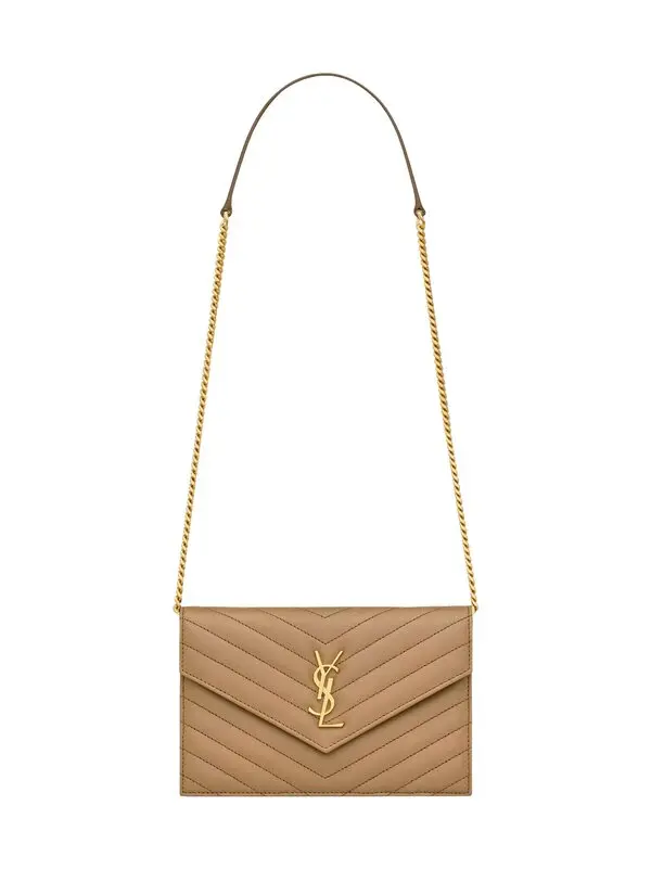 Saint Laurent Envelope Leather Shoulder Bag - Multicolor