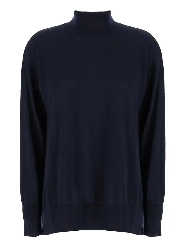 Max Mara Wool High Neck Sweater - Multicolor