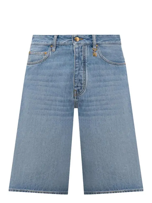 Amiri Knee-length Denim Shorts - Blue