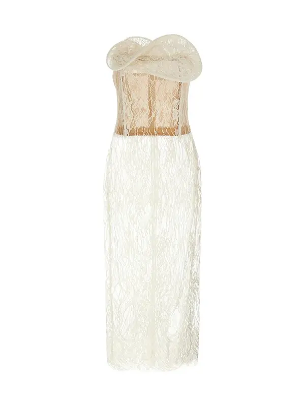 Magda Butrym 16" Midi Dress - White
