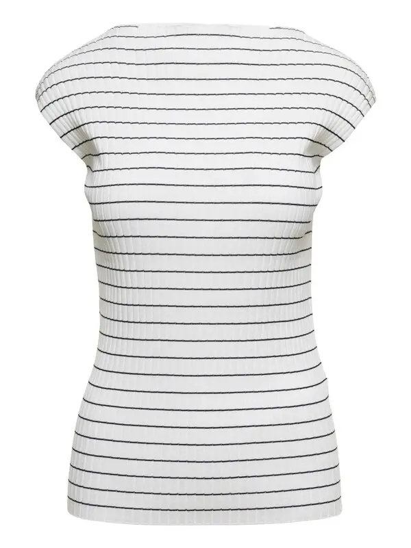 Sportmax Striped Cotton T-shirt - Multicolor
