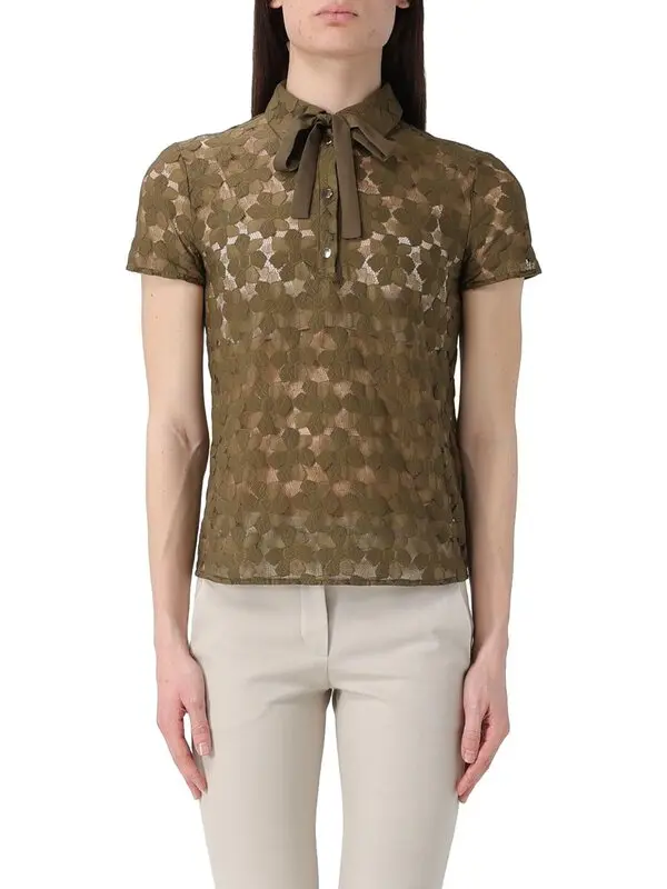 Max Mara Short-sleeve Lace Top - Green
