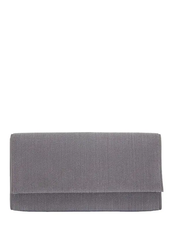 Brunello Cucinelli Grey Leather Clutch Bag - Gray