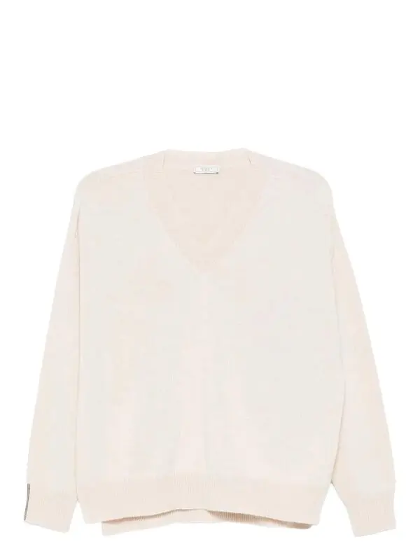 Peserico Cashmere V-neck Sweater - Multicolor