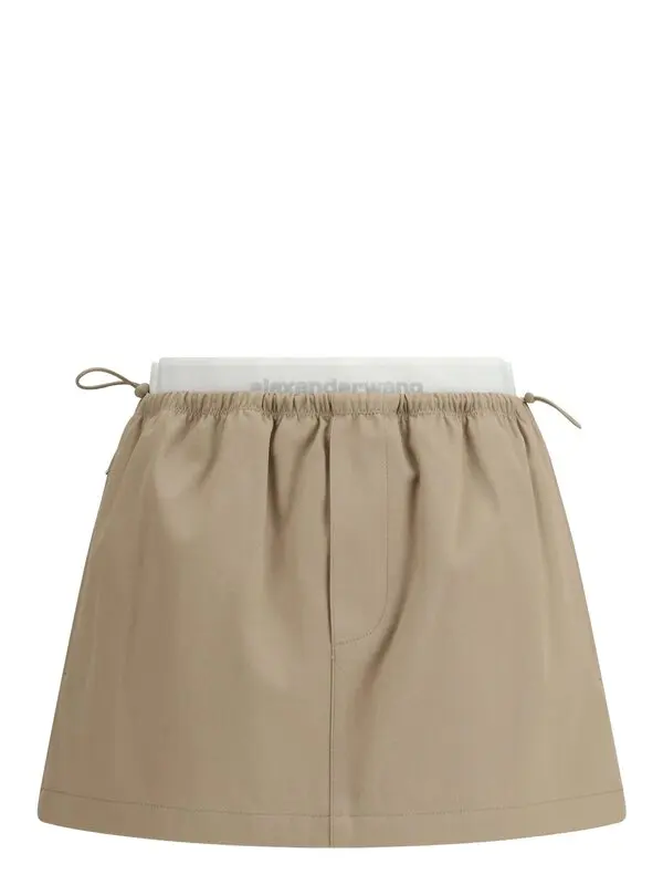 Alexander Wang Drawstring Mini Skirt - Cream