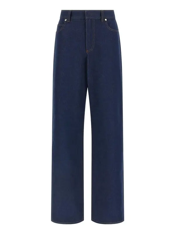 Fendi Ff Reverse Jeans - Blue