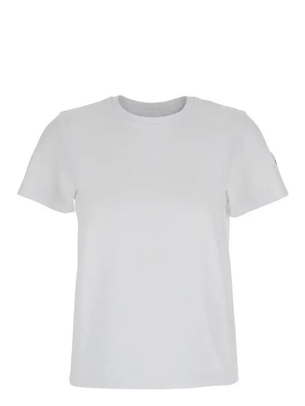 Moncler Cotton T-shirt With Embroidered Logo - Multicolor