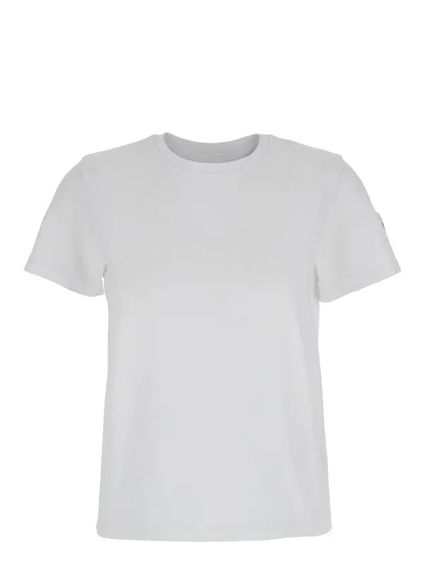 Moncler Cotton T-shirt With Embroidered Logo - Multicolor