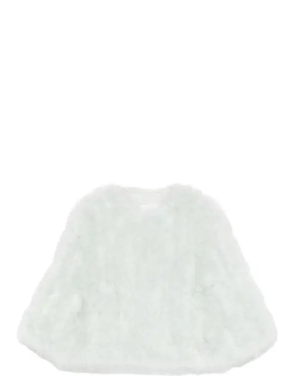 YVES SALOMON Faux Fur & Shearling Jacket - Green