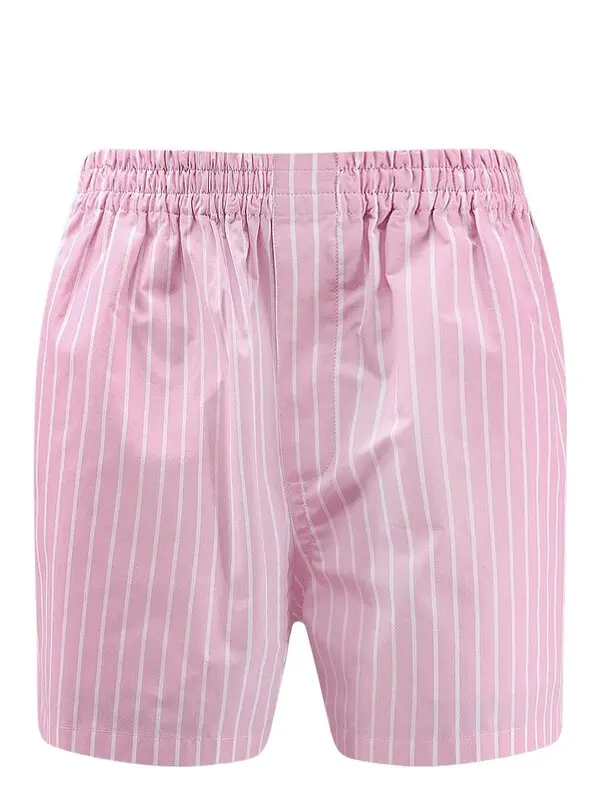Balenciaga Cotton Boxer Shorts With Pinstripe Pattern - Multicolor