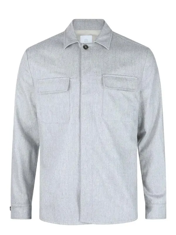 Eleventy Shirt Jacket With Patch Pockets - Gray