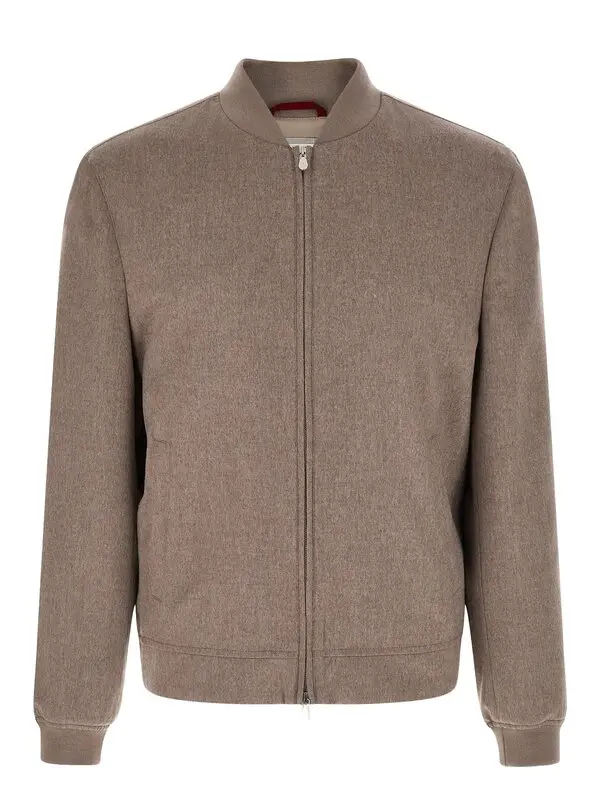 Brunello Cucinelli Cashmere Bomber Jacket - Gray