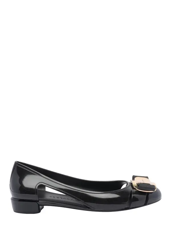 FERRAGAMO Nara Jelly Ballet Flats - Black