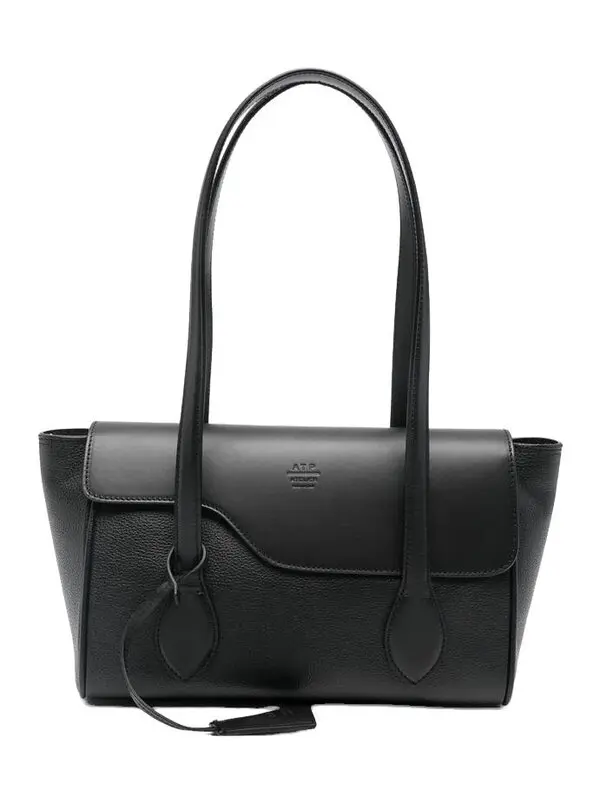 ATP ATELIER Calf Leather Tote Bag - Black
