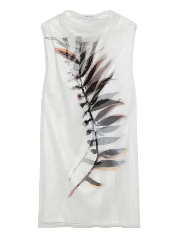 Sportmax Double-layered Dress In Satin And Tulle - White