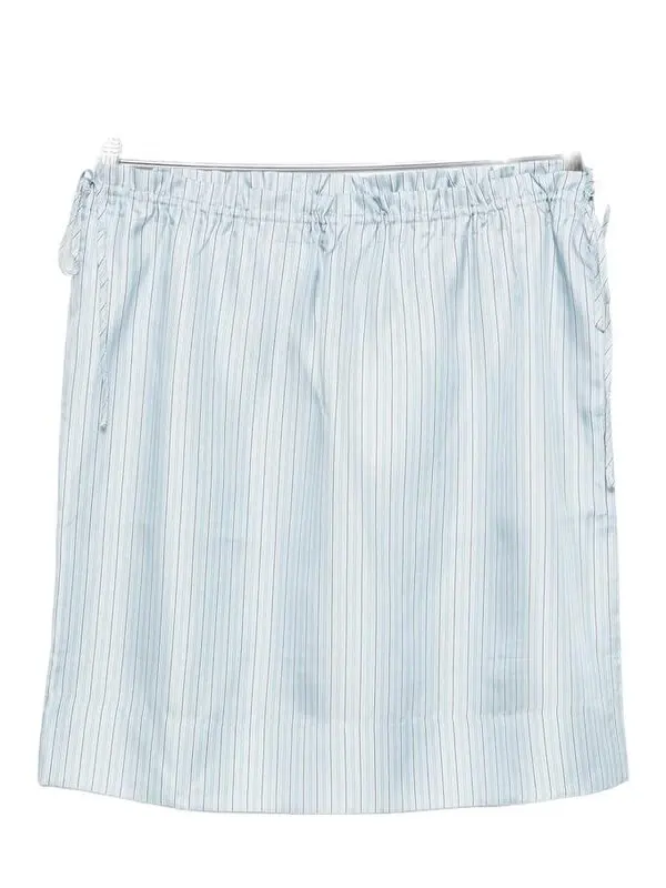 TOTEME Striped Silk Skirt - Blue