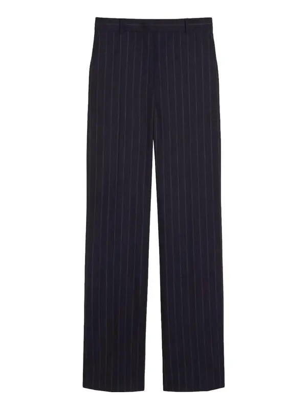 Max Mara Striped Tailored Trousers - Blue