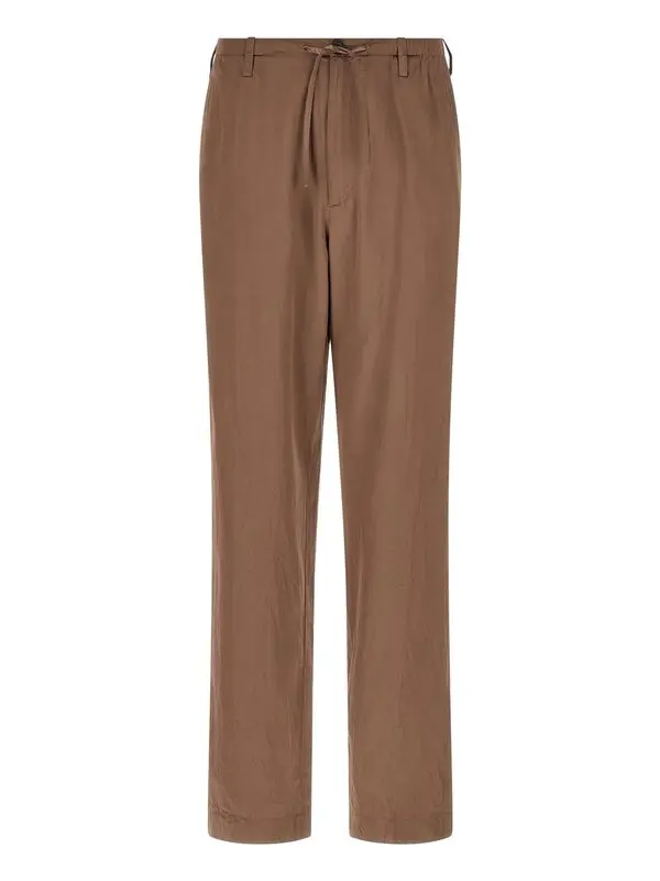 Dries Van Noten Penny Long Wide Leg Pants - Brown
