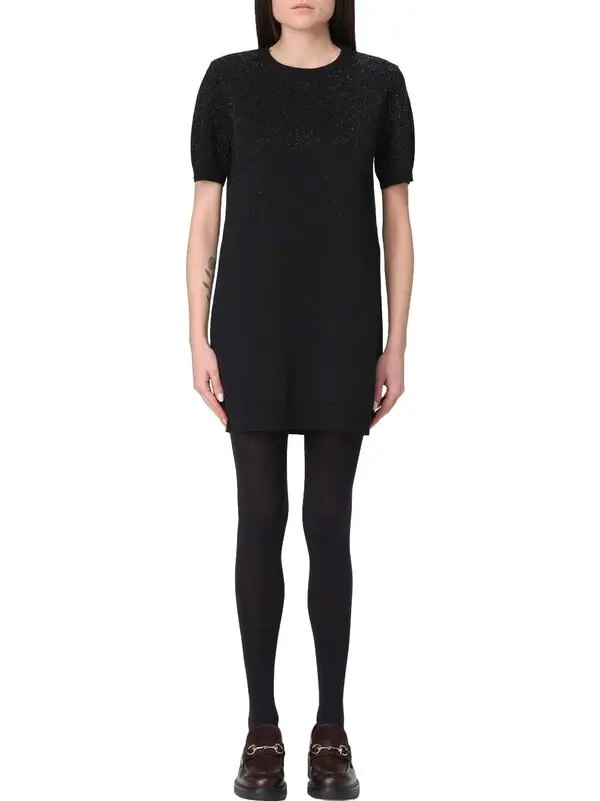 Gucci Wool Short Sleeve Dress - Black