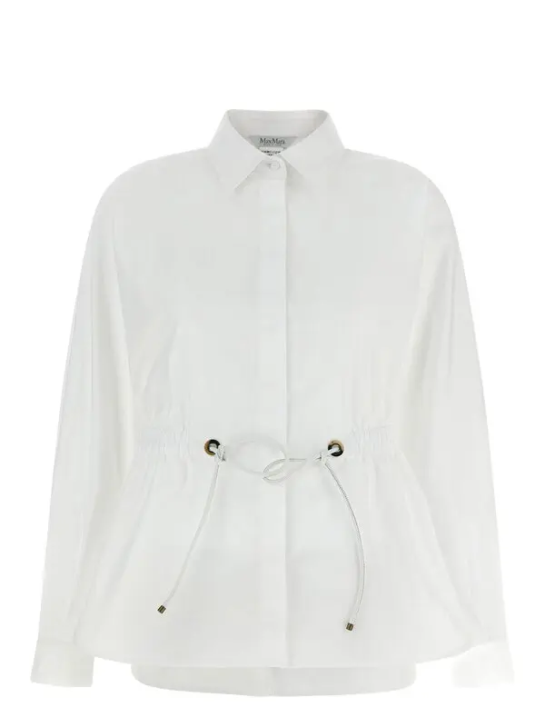 Max Mara Mxmtazzina Pure Cotton Poplin Shirt - White