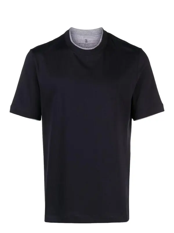 Brunello Cucinelli T-shirt With Faux-layering - Multicolor