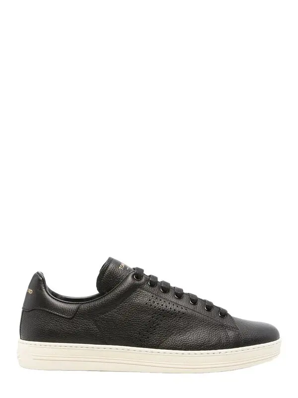 TOM FORD Low-top Sneakers With Perforated Detailing - Black