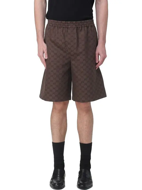 Gucci Monogram Shorts - Brown