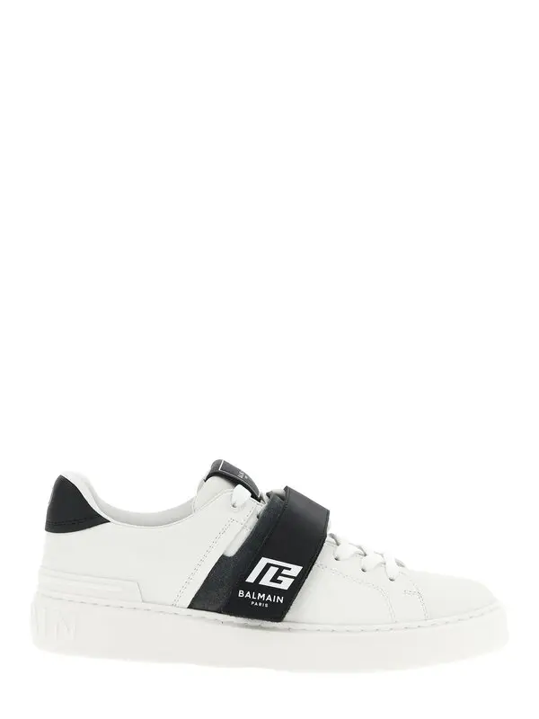 Balmain B-court Calfskin Leather Sneakers - Multicolor