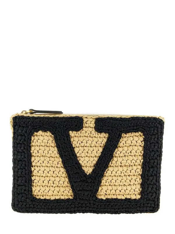 Valentino Garavani Viva Superstar Crochet Clutch Bag - Cream