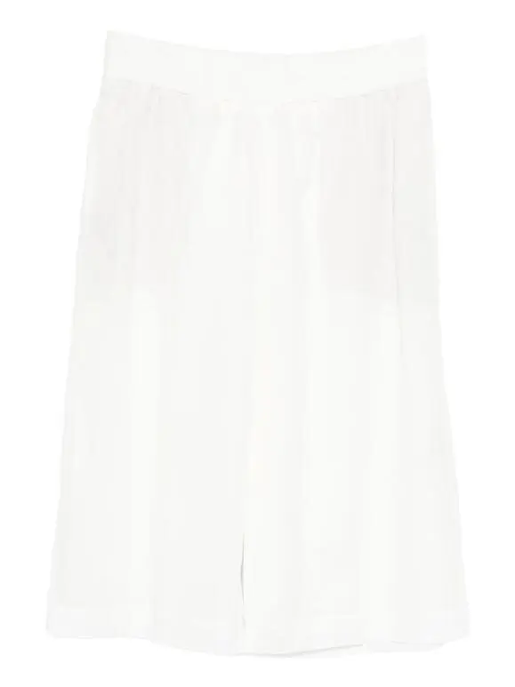 Brunello Cucinelli Silk And Acetate Blend Knee-length Shorts - White