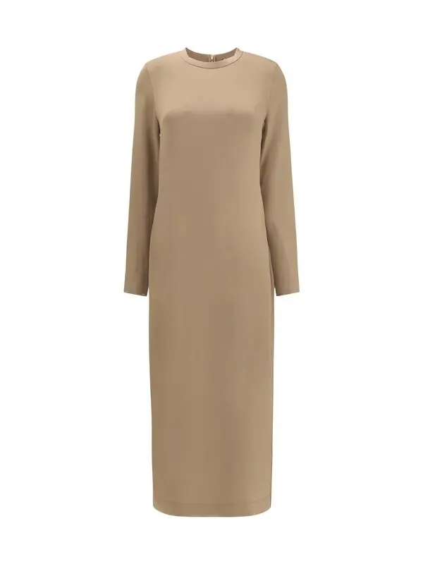 TOTEME Long Satin Dress - Brown