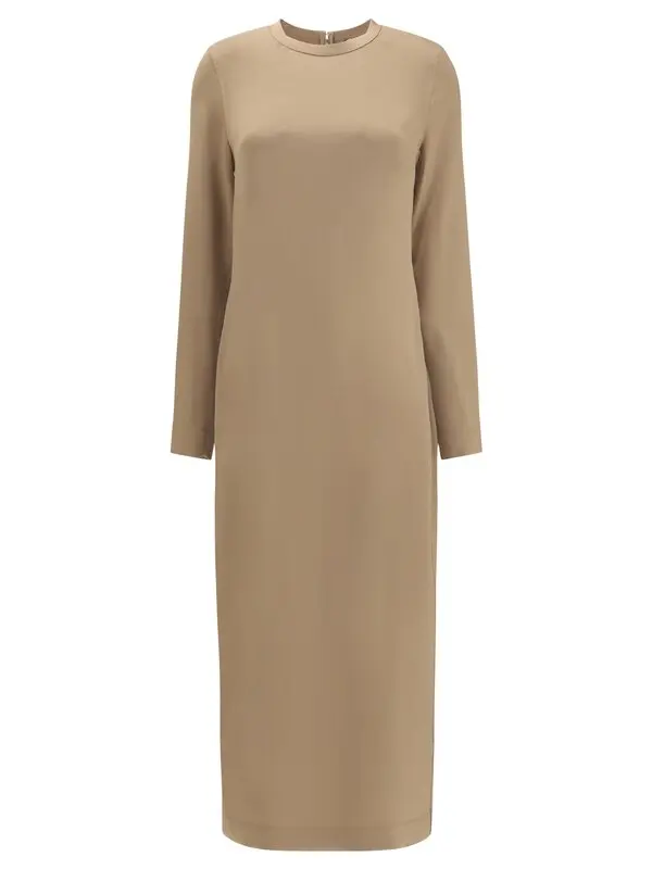 TOTEME Long Satin Dress - Brown